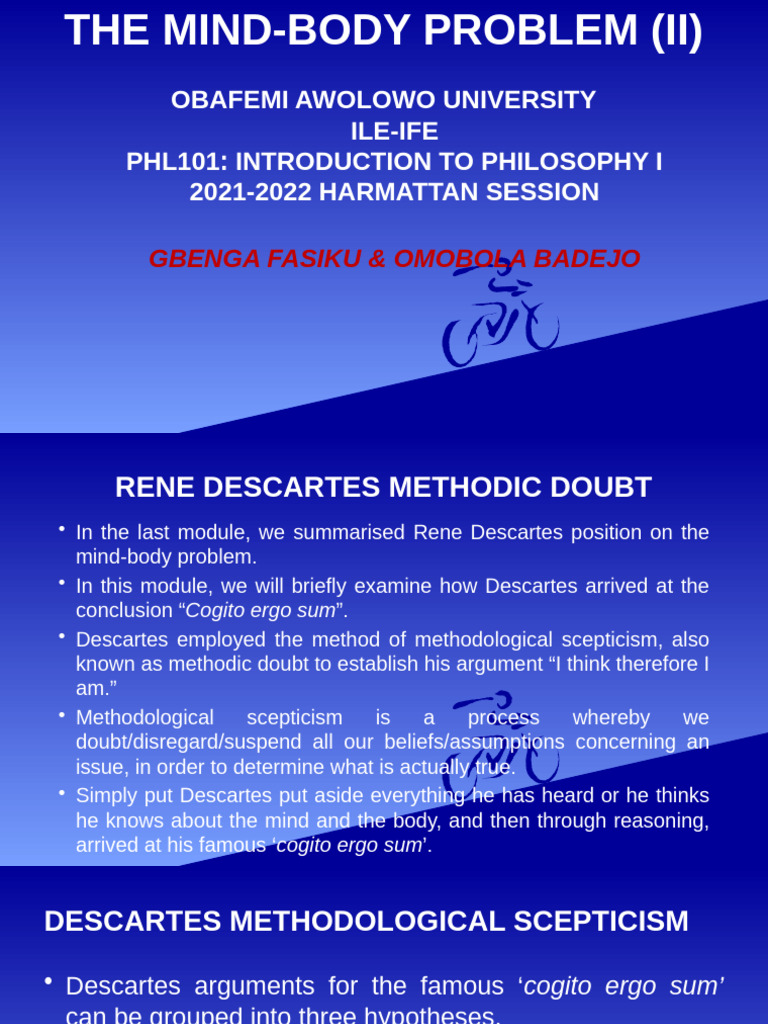 Mind Body Problem (II) 1 | PDF | René Descartes | Western Philosophy