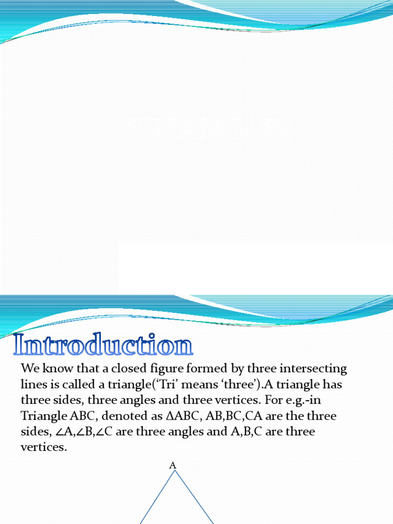TRIANGLES IX PPT | PDF | Triangle | Classical Geometry