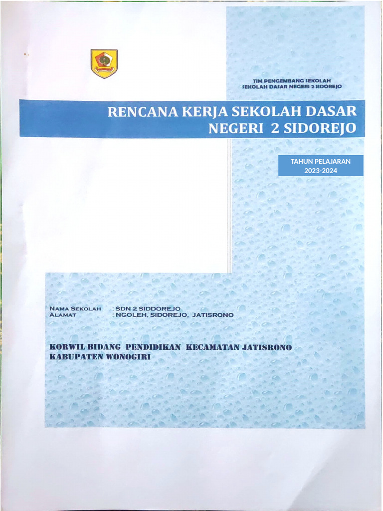 Cover Rencana Kerja | PDF
