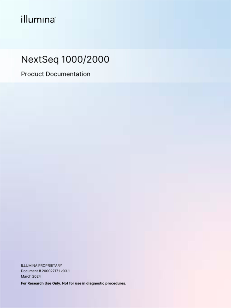 03.1 - Nextseq 1000 2000 Documentation | PDF | Electromagnetic ...