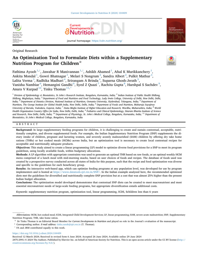 1 s2.0 S2475299124023436 Main | PDF | Foods | Nutrients