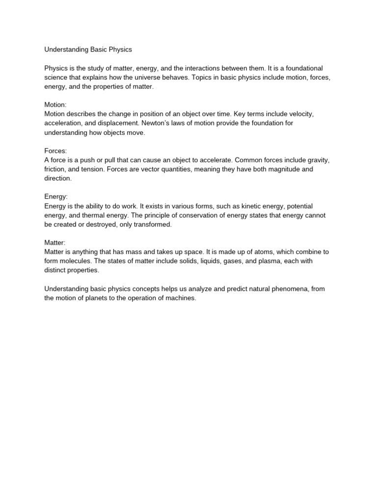 Intro to Physics | PDF