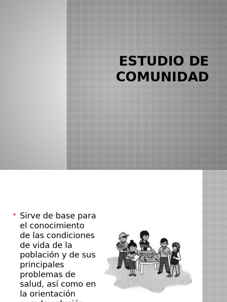 Estudio de Comunidad | PDF