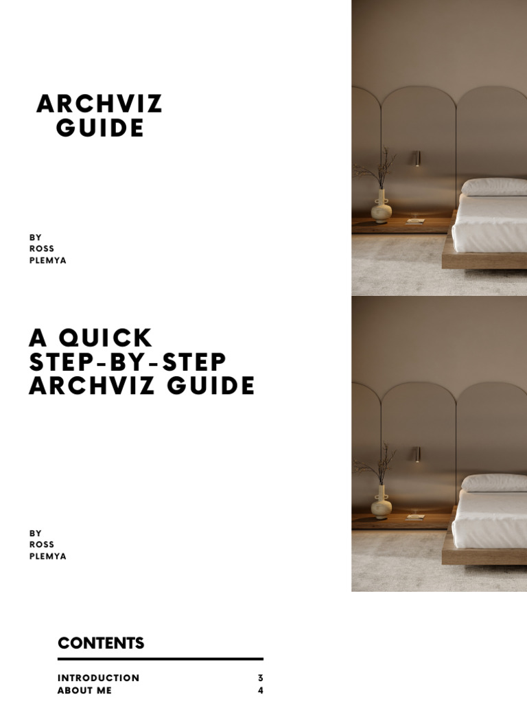 A Quick Step-By-Step Archviz Guide by Ross Plemya | PDF | 3 D Computer Graphics | 3 D Modeling