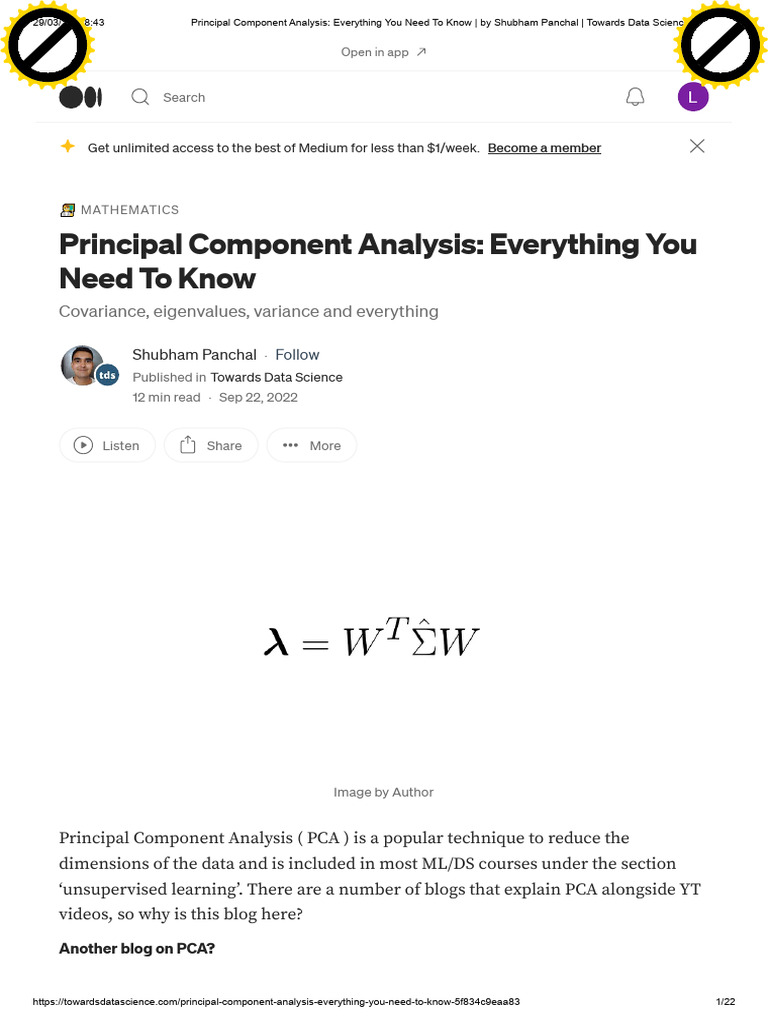 Principal Component Analysis_ Everything You Need To Know | PDF | Basis (Linear Algebra ...