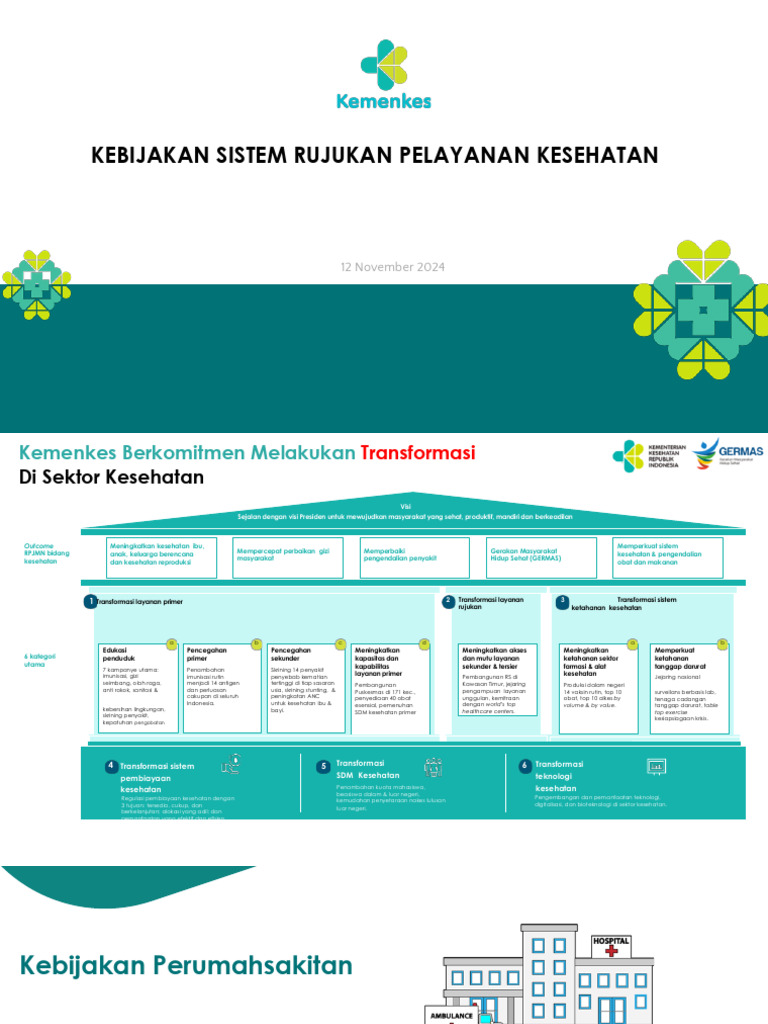 Kebijakan Sistem Rujukan Pelayanan Kesehatan 2024 | PDF