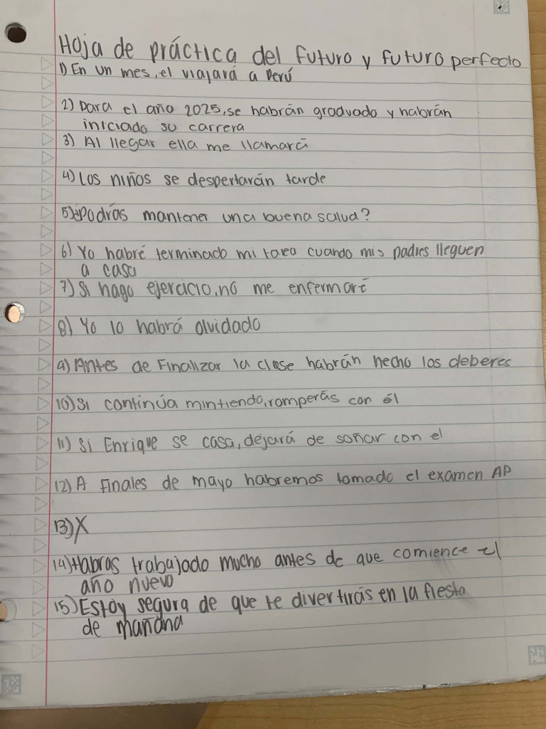 Future Tense Spanish 5 | PDF