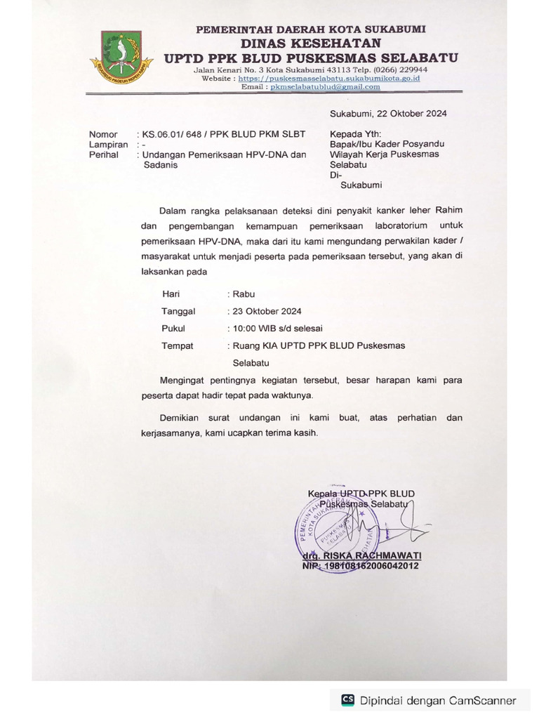 Surat Undangan PX Dna HVP | PDF