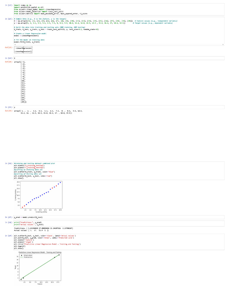 Lecture 9 Linear Regression Model and Performance Metrics | PDF