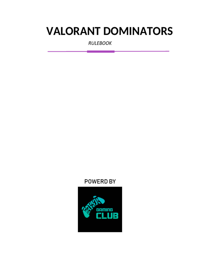 Cybersurge 0.1 Valorant Rulebook | PDF