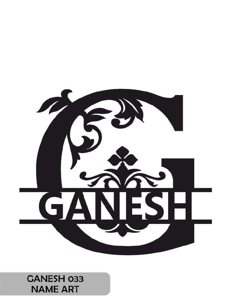 Ganesh 033 (Name Art) | PDF