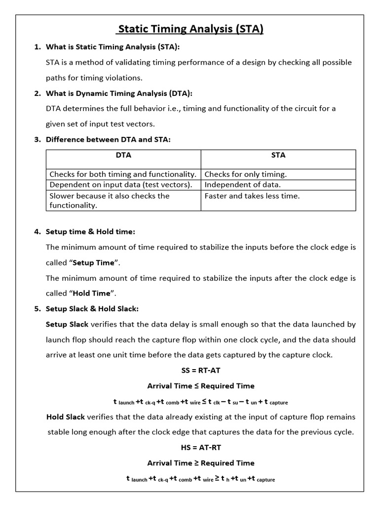 STA_PART_1 | PDF | Computer Engineering | Electronics