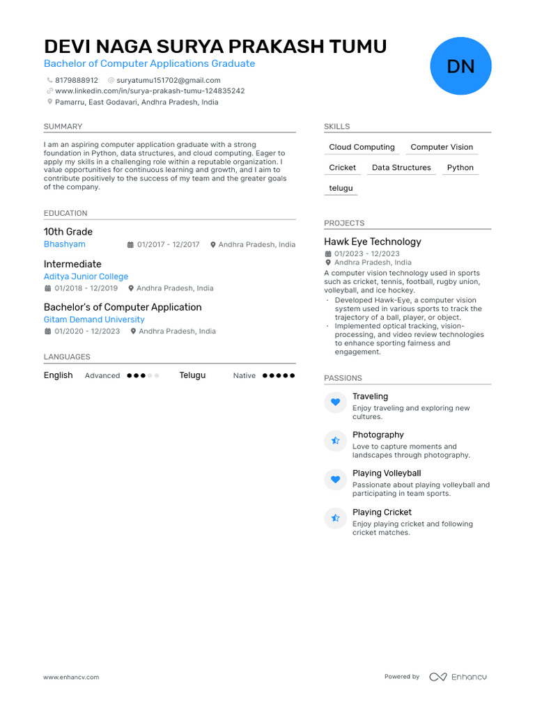 Sp New Resume | PDF | Sports