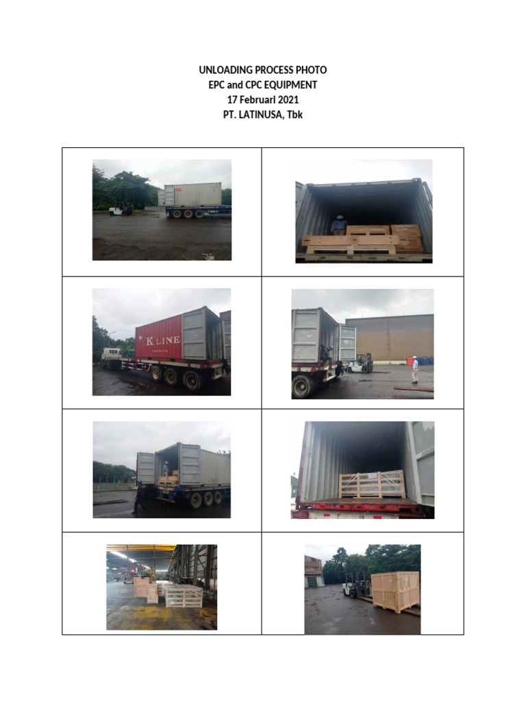 Unloading Process Photo | PDF