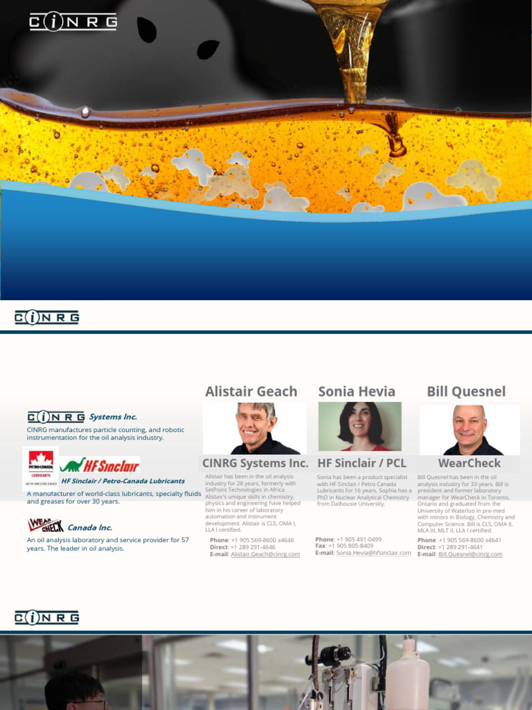 LUBE EXPO - CINRG Ghost Particles - PRESENTATION | PDF | Chemical Substances