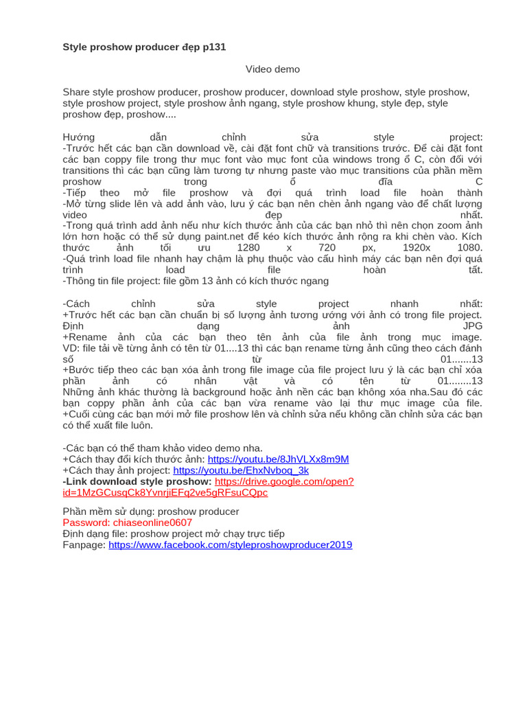 Style proshow producer đẹp p131 | PDF