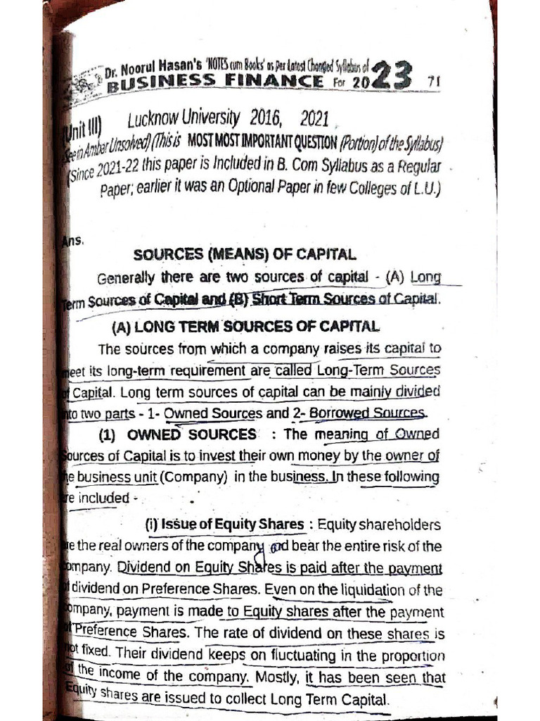 Source of Capital | PDF