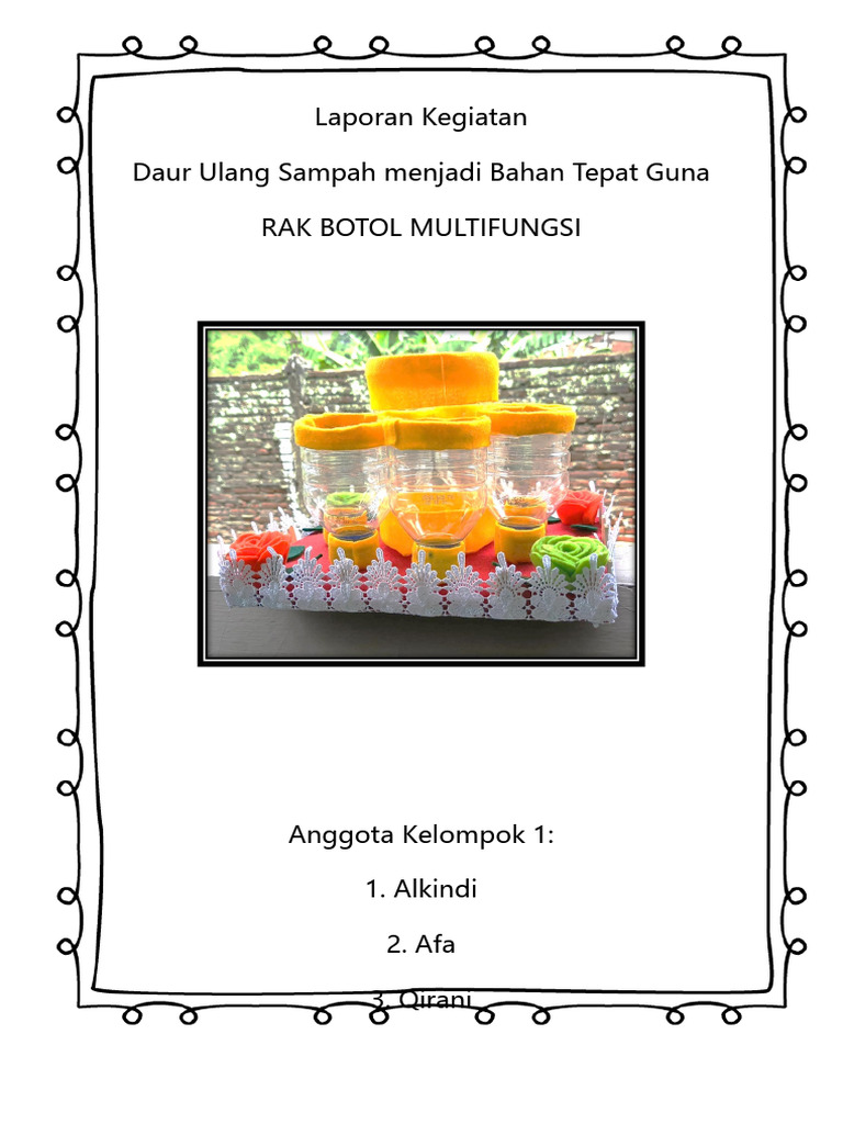 Rak Botol Multifungsi dari Daur Ulang | PDF