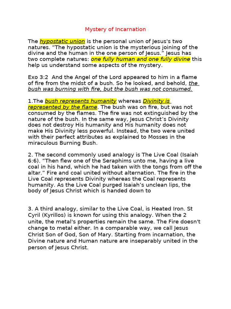 1 Hypostatic union | PDF