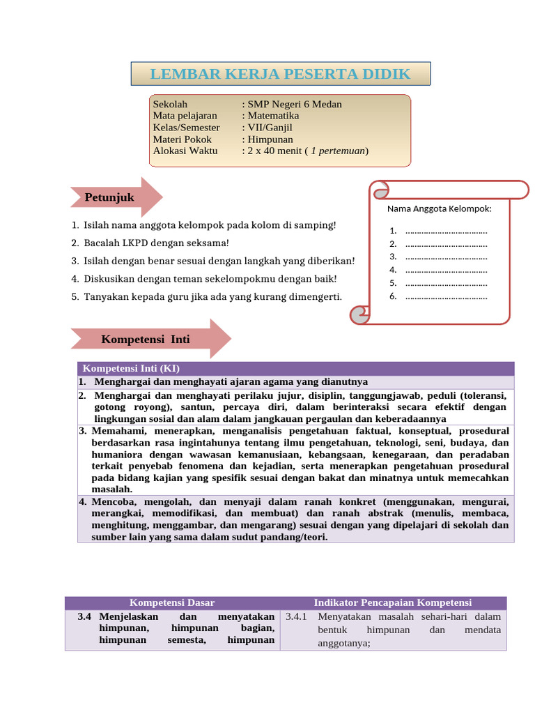 Form 10 - LKPD-2018 Himpunan | PDF