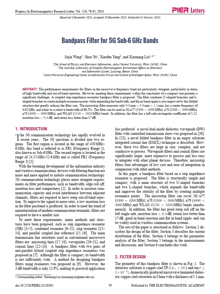5g design | PDF | Filter (Signal Processing) | Hertz