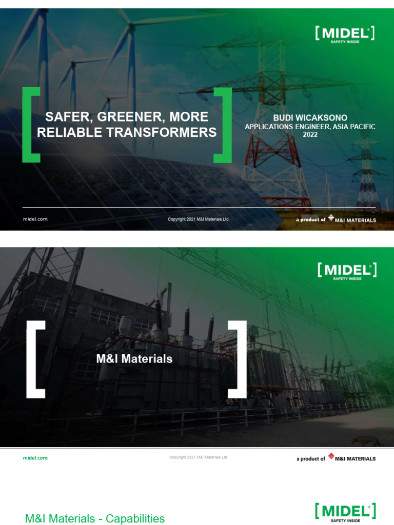 MIDEL Presentation 12082022 | PDF | Transformer | Insulator (Electricity)