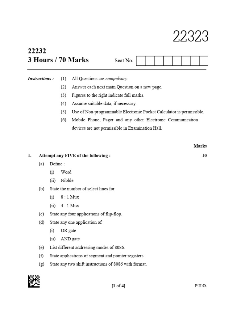 2023 Summer Question Paper (Msbte Study Resources) | PDF | Computer ...