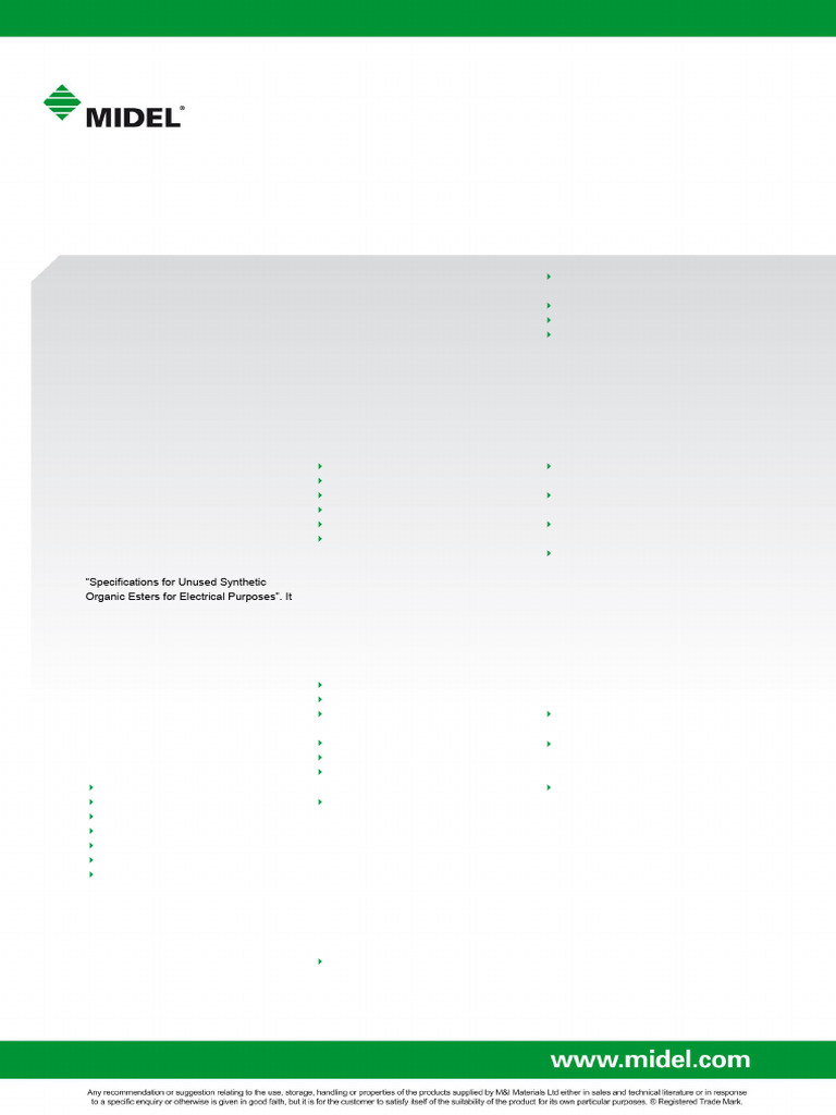 MIDEL_7131_Dielectric_Insulating_Fluid_Overview | PDF | Transformer ...
