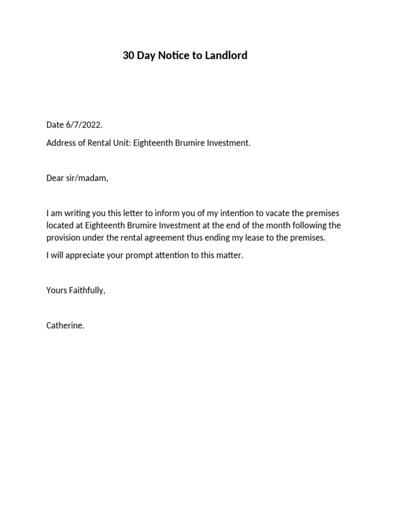 Move Out Notice | PDF