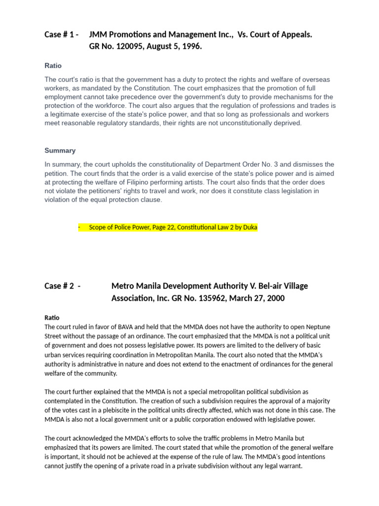 Case Digest 1-10 (Ratio & Summary) | PDF | Taxes | Eminent Domain