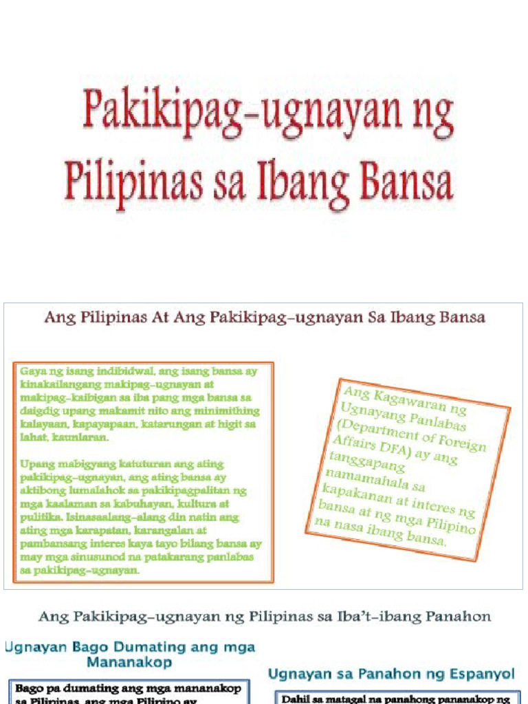 pakikipag-ugnayan-ng-pilipinas-sa-ibang-bansa | PDF pakikipag-ugnayan-ng-pilipinas-sa-ibang-bansa | PDF