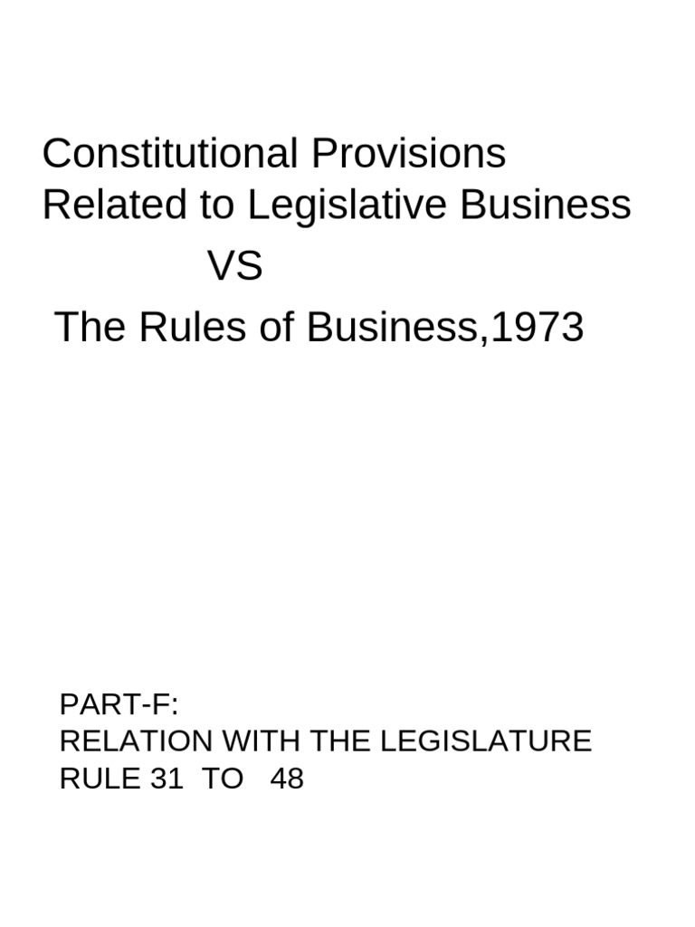 ROB 6 Legislation 2 (Updated) | PDF | Bill (Law) | Parliament Of Pakistan