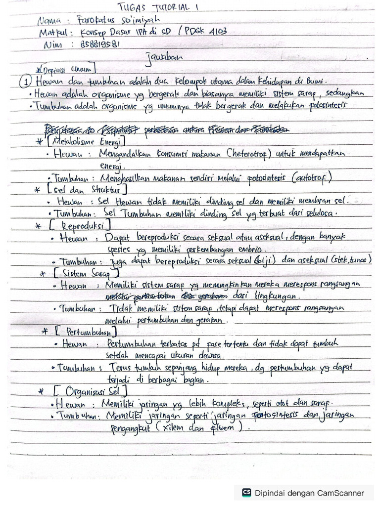 TT1 Konsep Dasar IPA FAROKATUS S | PDF