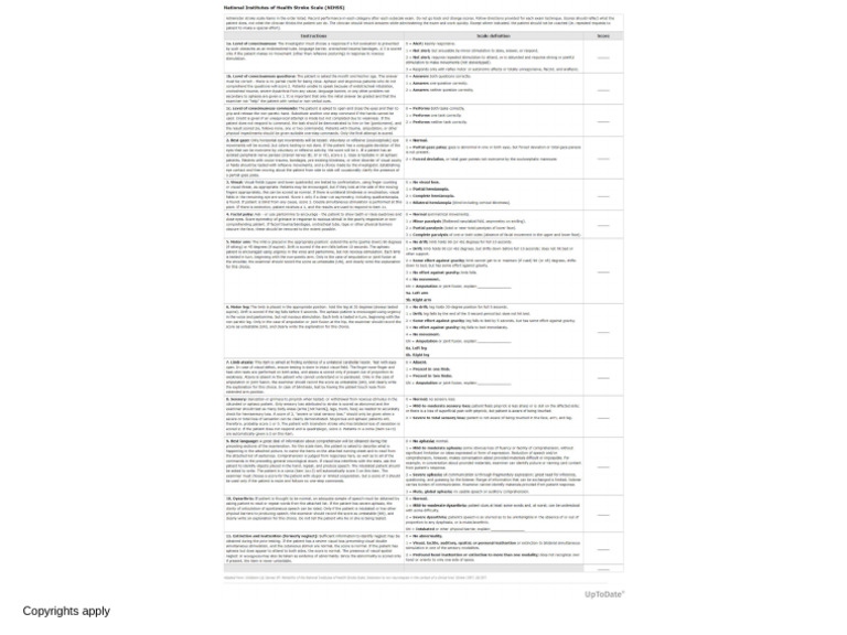 NIHSS | PDF