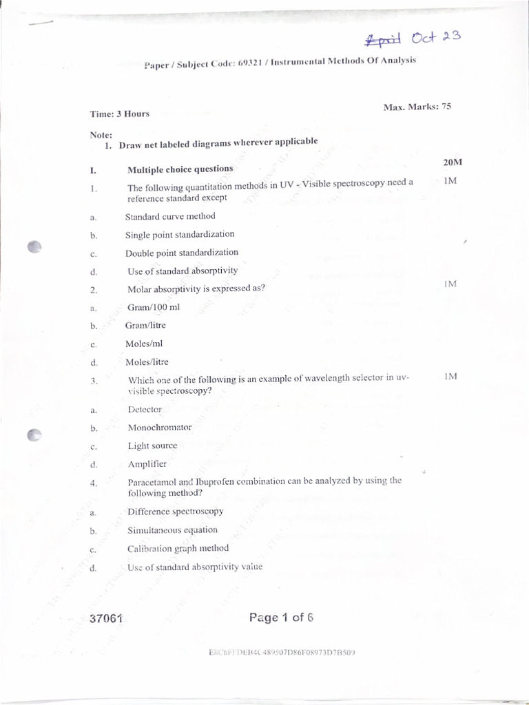 IMA Question Papers 2023 | PDF