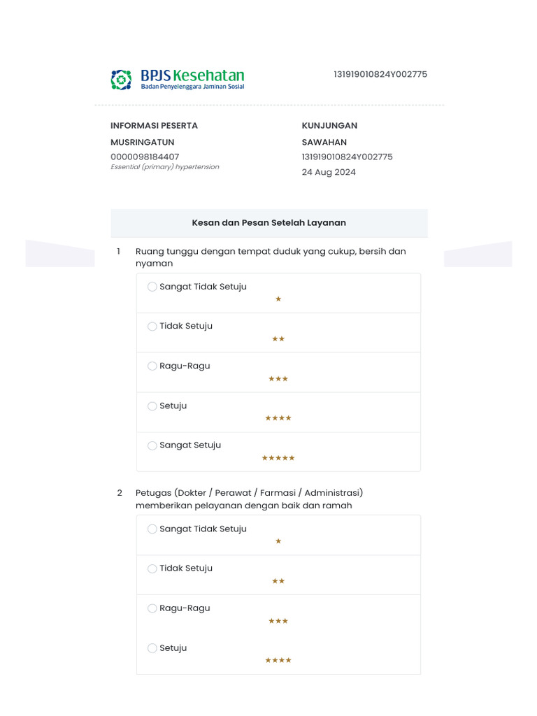 KESSAN - Kesan Dan Pesan Setelah Layanan BPJS Kesehatan | PDF