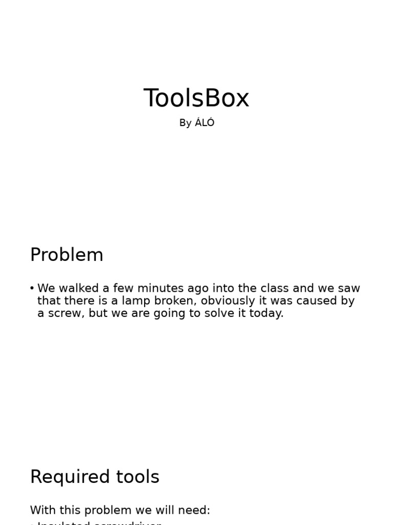 Tool Box | PDF