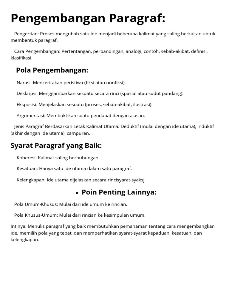 Pengembangan Paragraf | PDF