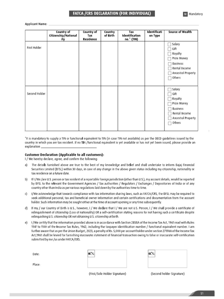 FATCA Individual | PDF