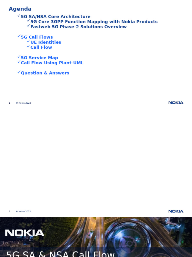 5G SA/NSA Call Flow Overview | PDF | Computing | Networking Standards