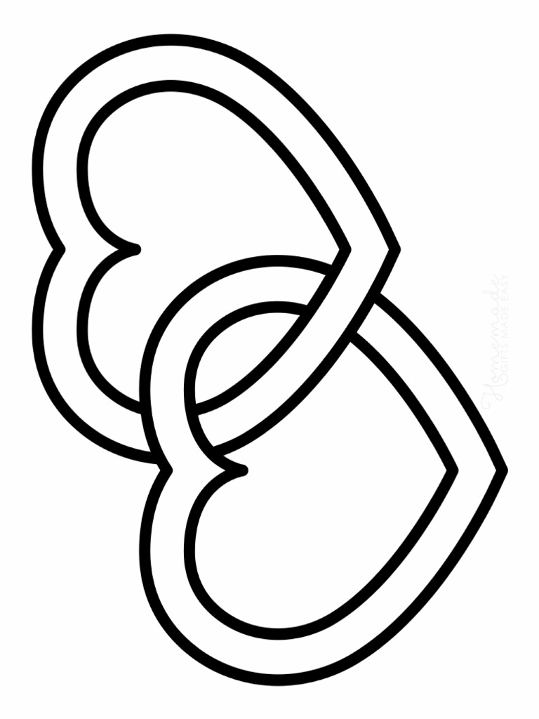 Heart Coloring Pages Interlocking Hearts | PDF