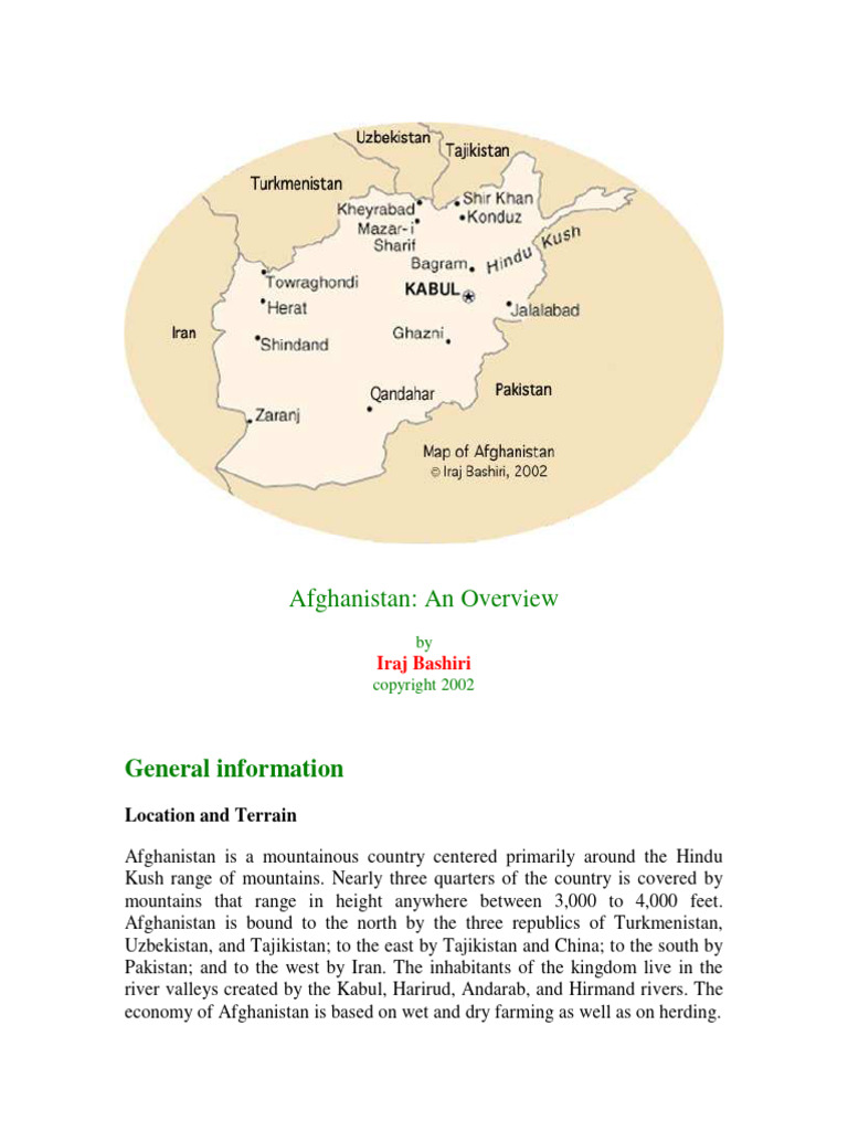 Afghanistan_An_Overview | PDF | Afghanistan | Hazaras