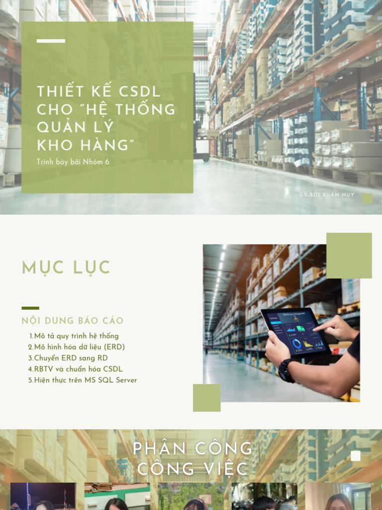 CSDL - Thuyết Trình Dự Án | PDF