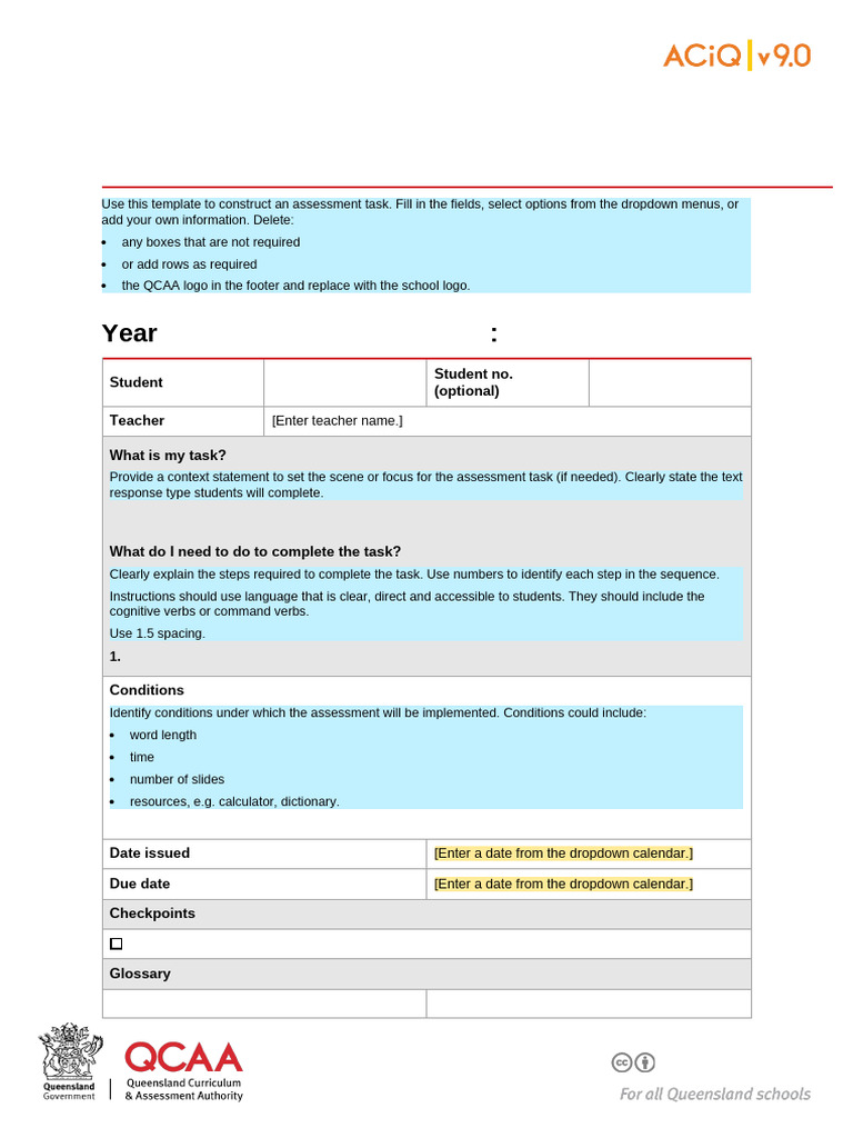 Assessment Task Template | PDF | Cognition | Cognitive Science