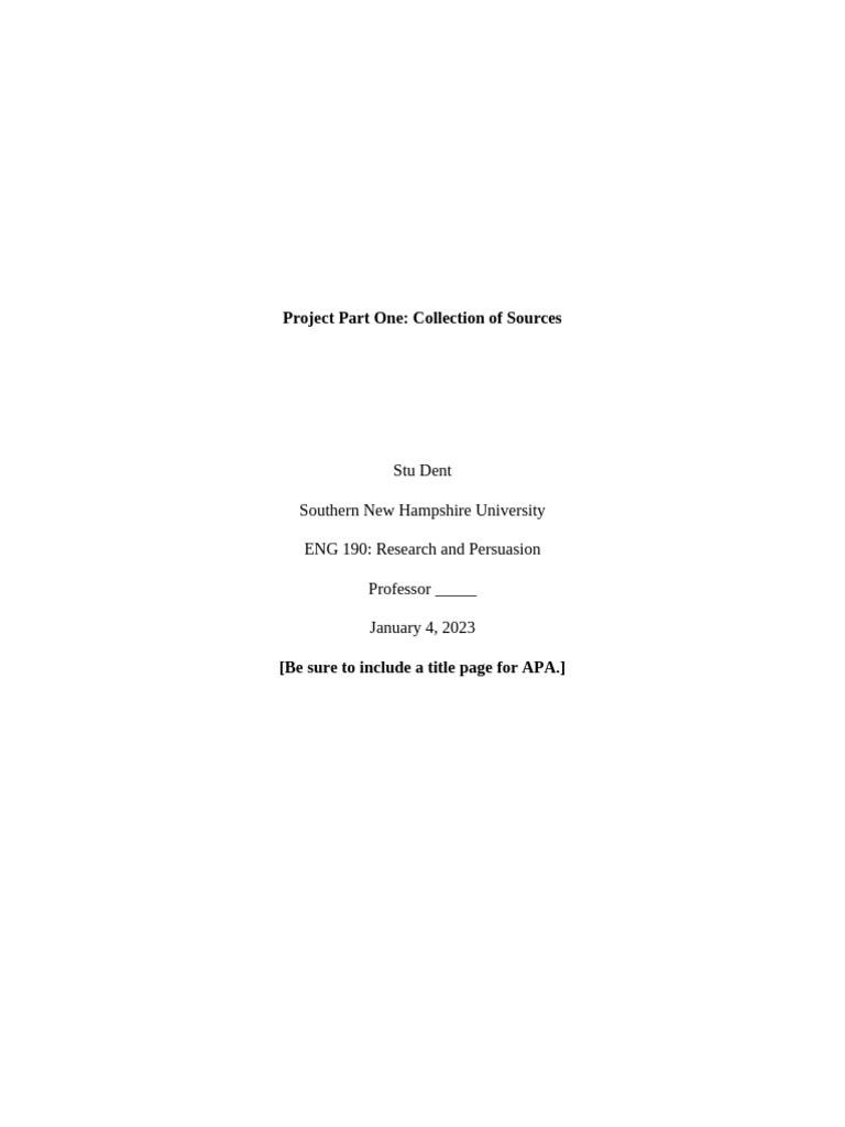 ENG 190 Module Three Collection of Sources Exemplar APA | PDF | Bias | News