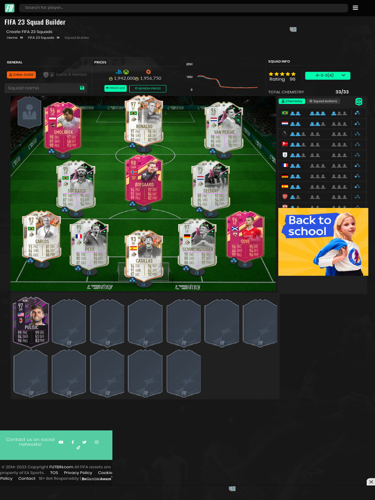 Fifa 23 Squad Builder Futbin 2 | PDF