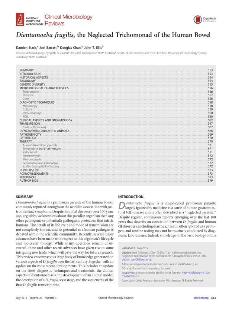 Clinical Microbiology Reviews-2016 | PDF | Gene | Biology