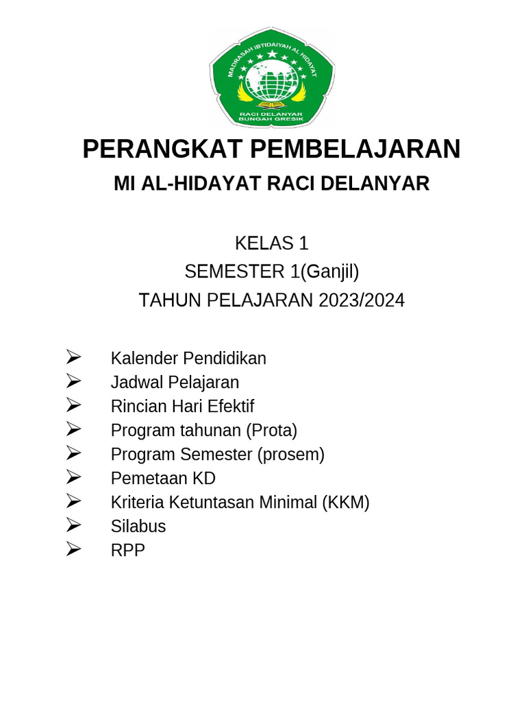 Cover Perangkat Pembelajaran | PDF