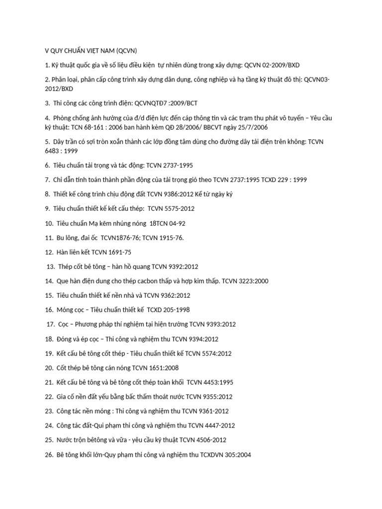 V QUY CHUẨN VIỆT NAM | PDF