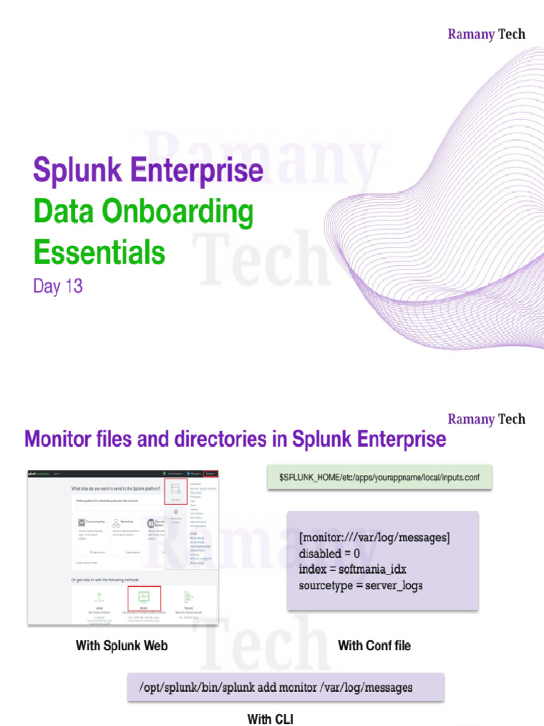 Day 13 - Monitor Files and Directories in Splunk Enterprise | PDF